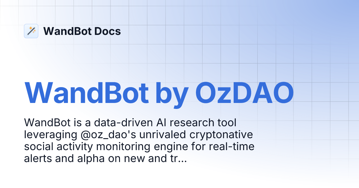 WandBot by OzDAO | WandBot Docs