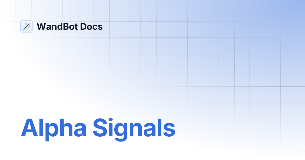 Alpha Signals | WandBot Docs